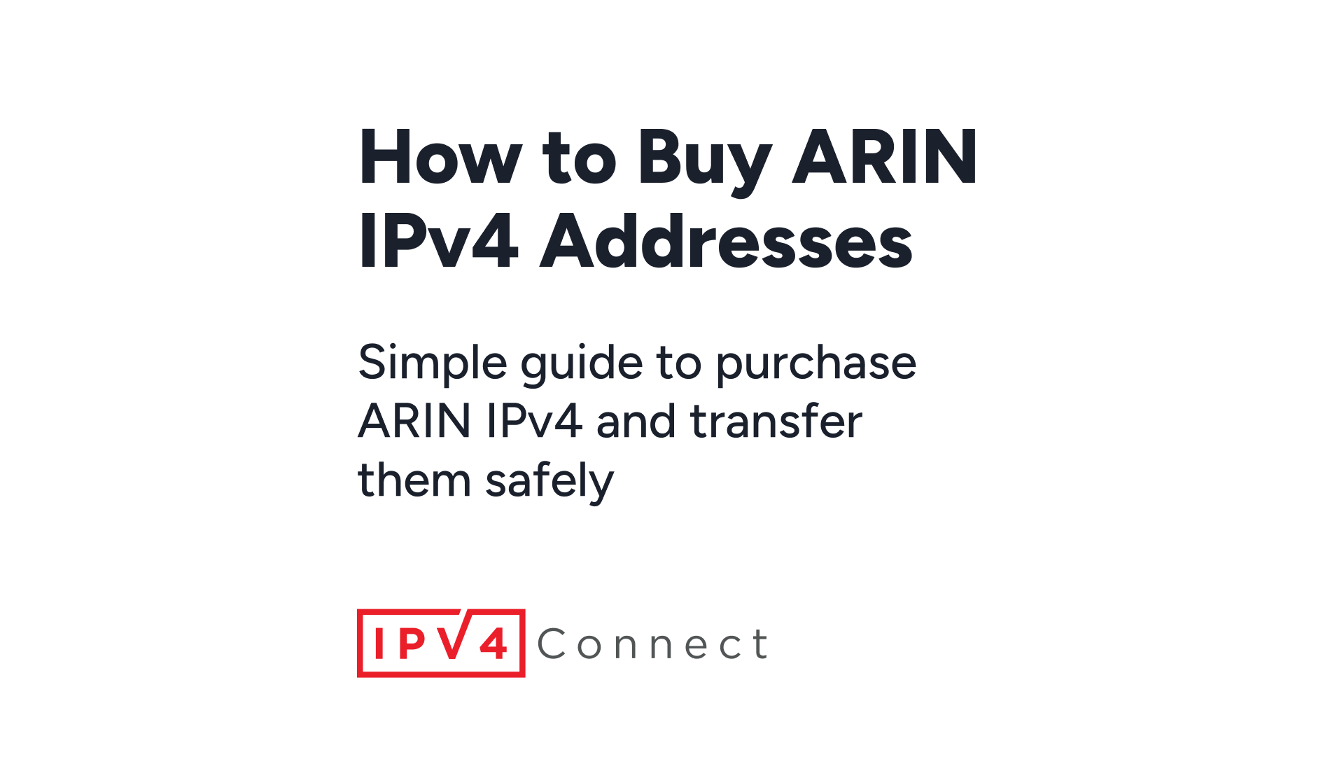 How to Buy ARIN IP Addresses - Buy IP Addresses & Sell IPv4 Globally