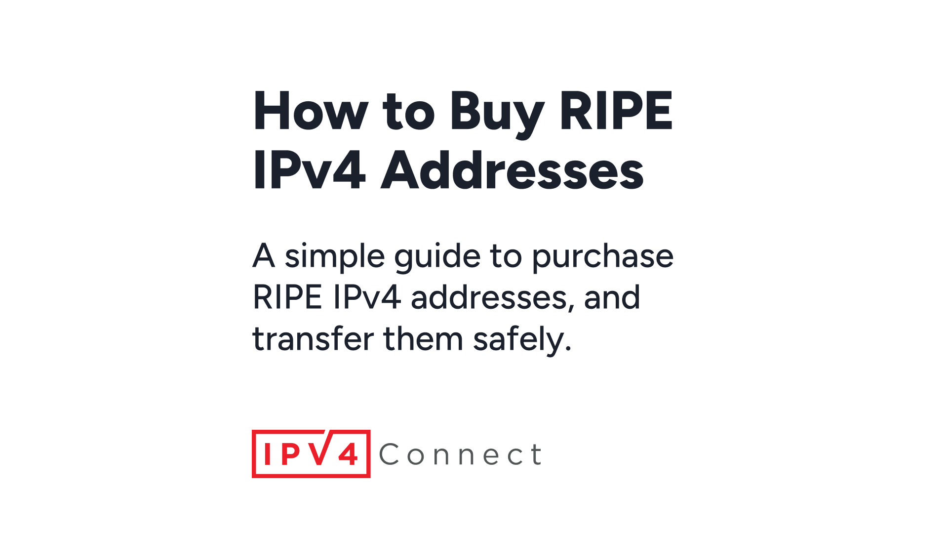 How to Buy RIPE IPv4 Addresses - Buy IP Addresses & Sell IPv4 Globally